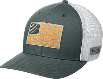 Amazon.com: Columbia Unisex-Adult PFG Mesh Fish Flag Ball Cap ...