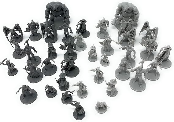 38 D&D Miniatures Fantasy Tabletop Role Playing Figures for Dungeons ...
