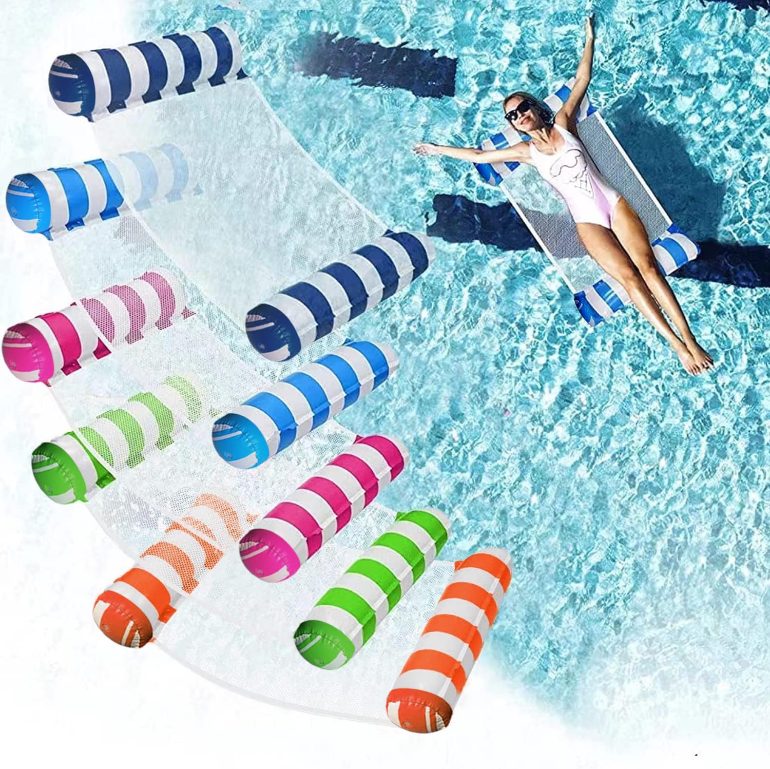 Mua Pool Floats Adult Size - 5 Pack Pool Floaties Hammock Multi-Purpose ...