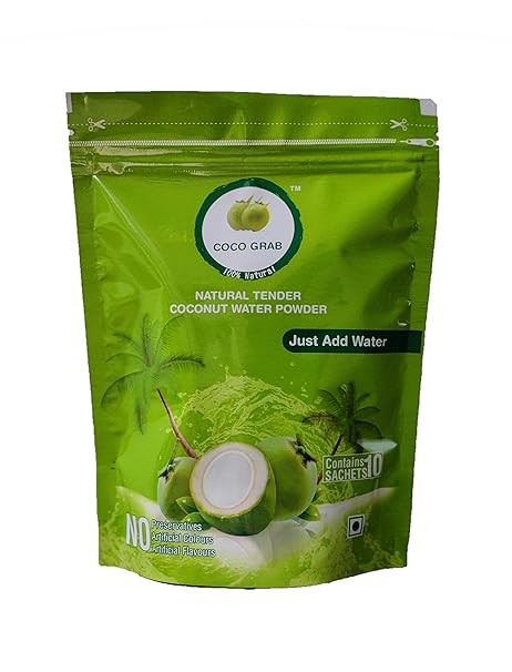 COCO GRAB Tender Coconut Water Powder, 240 Grams [2 Pouches]: Amazon.in ...