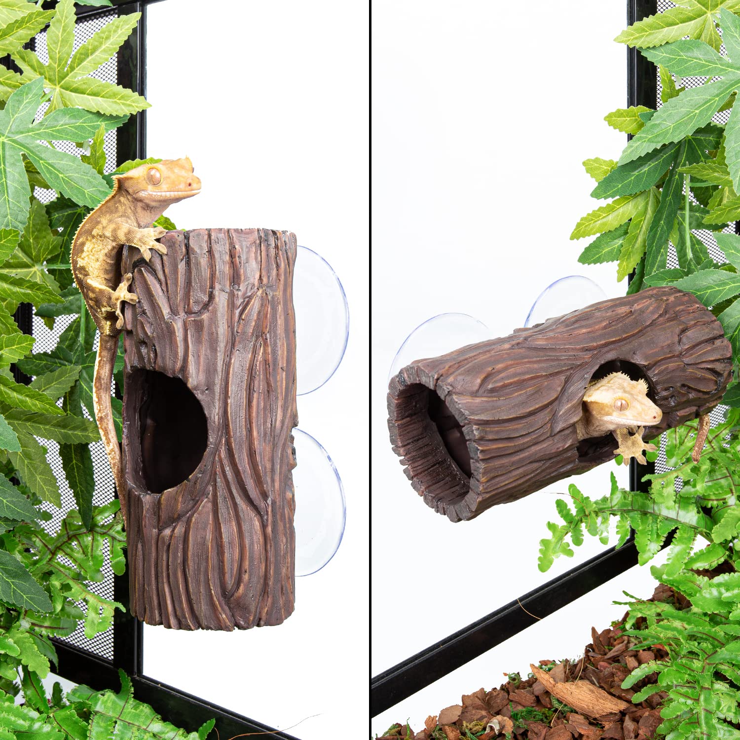 Mua Reptile Hide Cave Resin Hollow Tree Trunk Hideout Hermit Crab ...