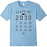 Amazon.com: Class of 2030 Graduation T-shirt with Space for Handprints ...