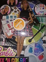 Amazon.com: Barbie Mix 'N Color Barbie Doll Brunette: Toys & Games