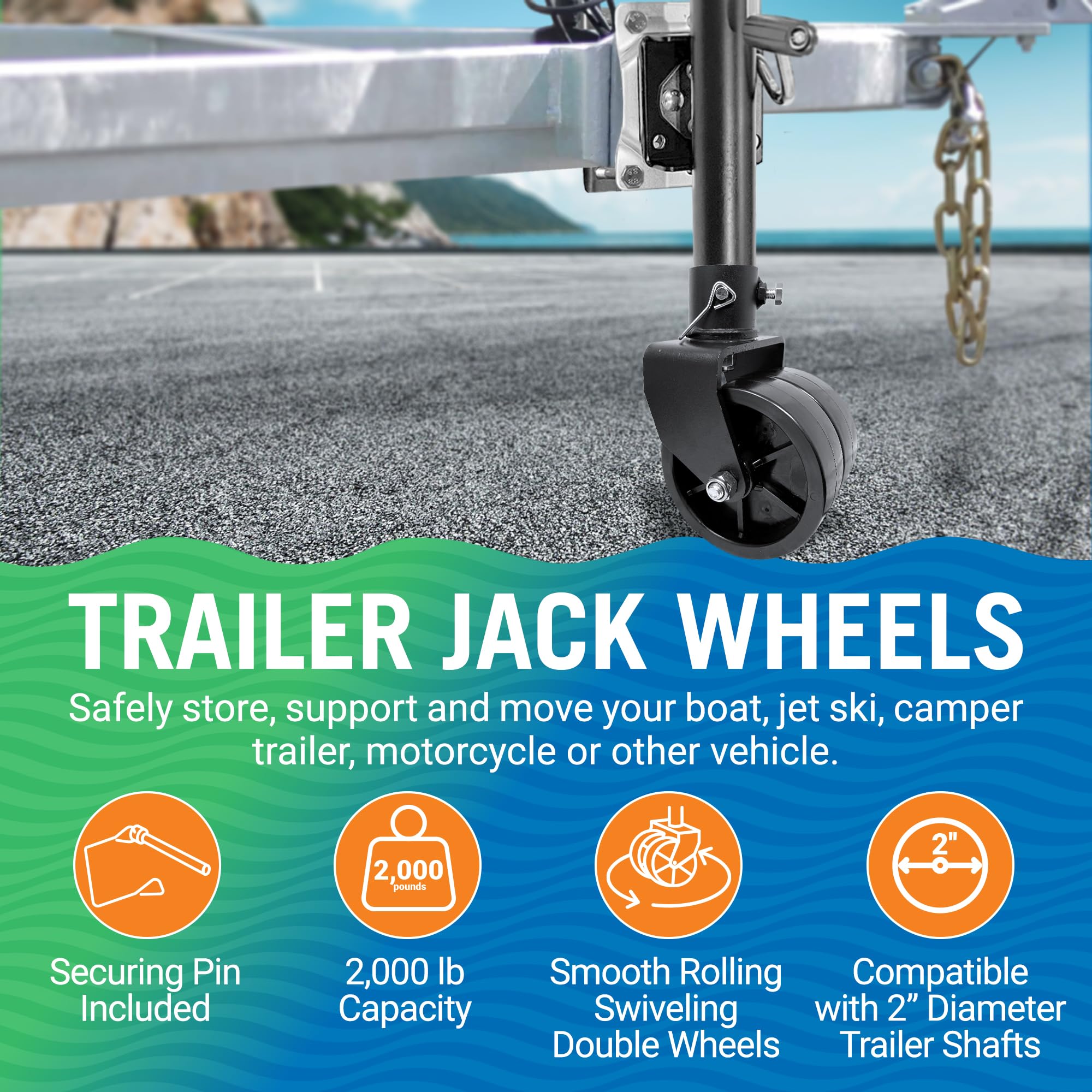 Mua Trailer Jack Wheel Replacement Trailer Tongue Jack Wheel Hitch ...