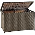 Amazon.com: MOORLITER Wicker Storage Trunk, 30 x 17 x 18 inches, 160L ...