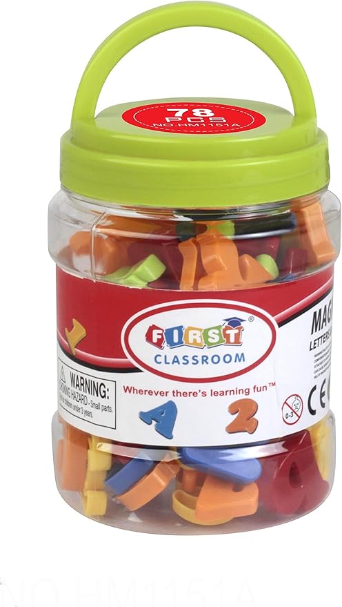 First Classroom 1.2" Magnetic Letters and Numbers Playset (78-Piece ...