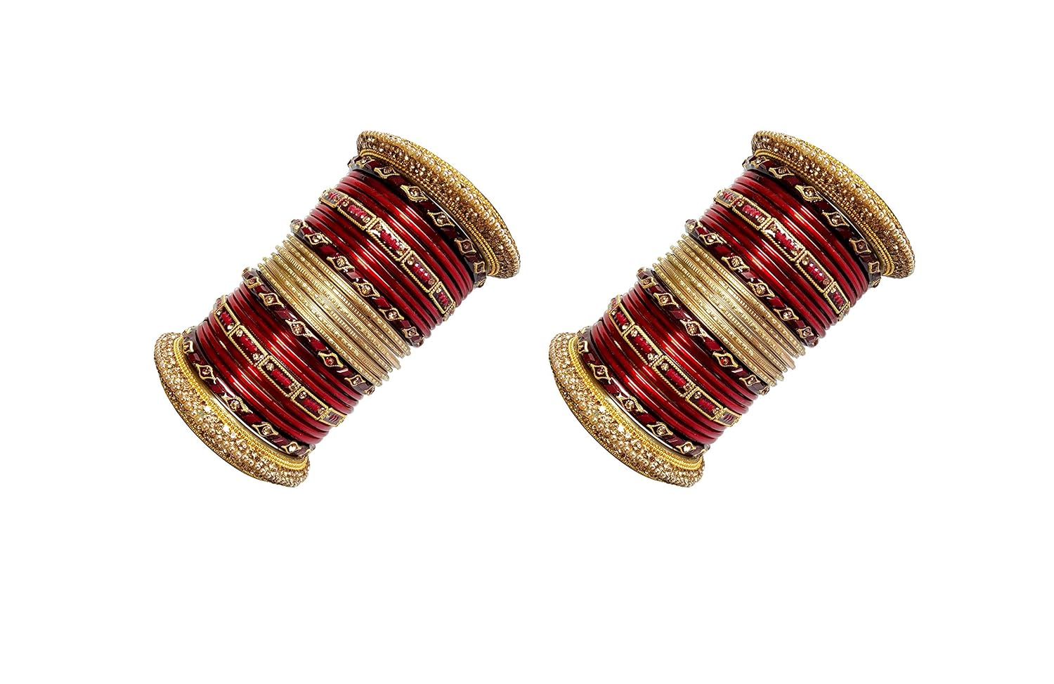 Buy MeetWell Jewellery Beautiful Bridal Chooda Bangle Set for Women and ...