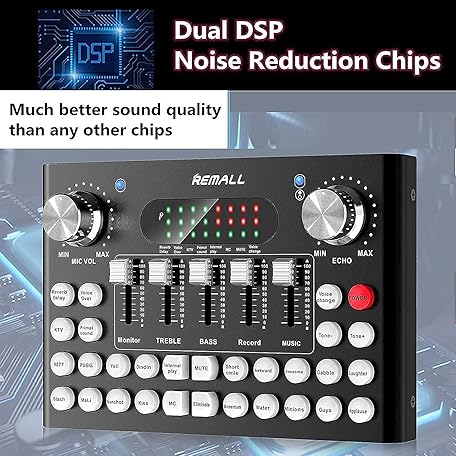 Mua REMALL The Sound Card V8, Sound Board Mixer SoundBoard Sounds Card ...