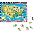 Amazon.com: Melissa & Doug USA Map Sound Puzzle - Wooden Puzzle With ...