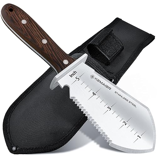 Kemaier Hori Hori Knife, Sharp Garden Knife with 6.3 Inch Serrated Edge ...