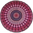 Amazon.com: raajsee Purple Round Beach Tapestry Hippie/Boho Beach ...