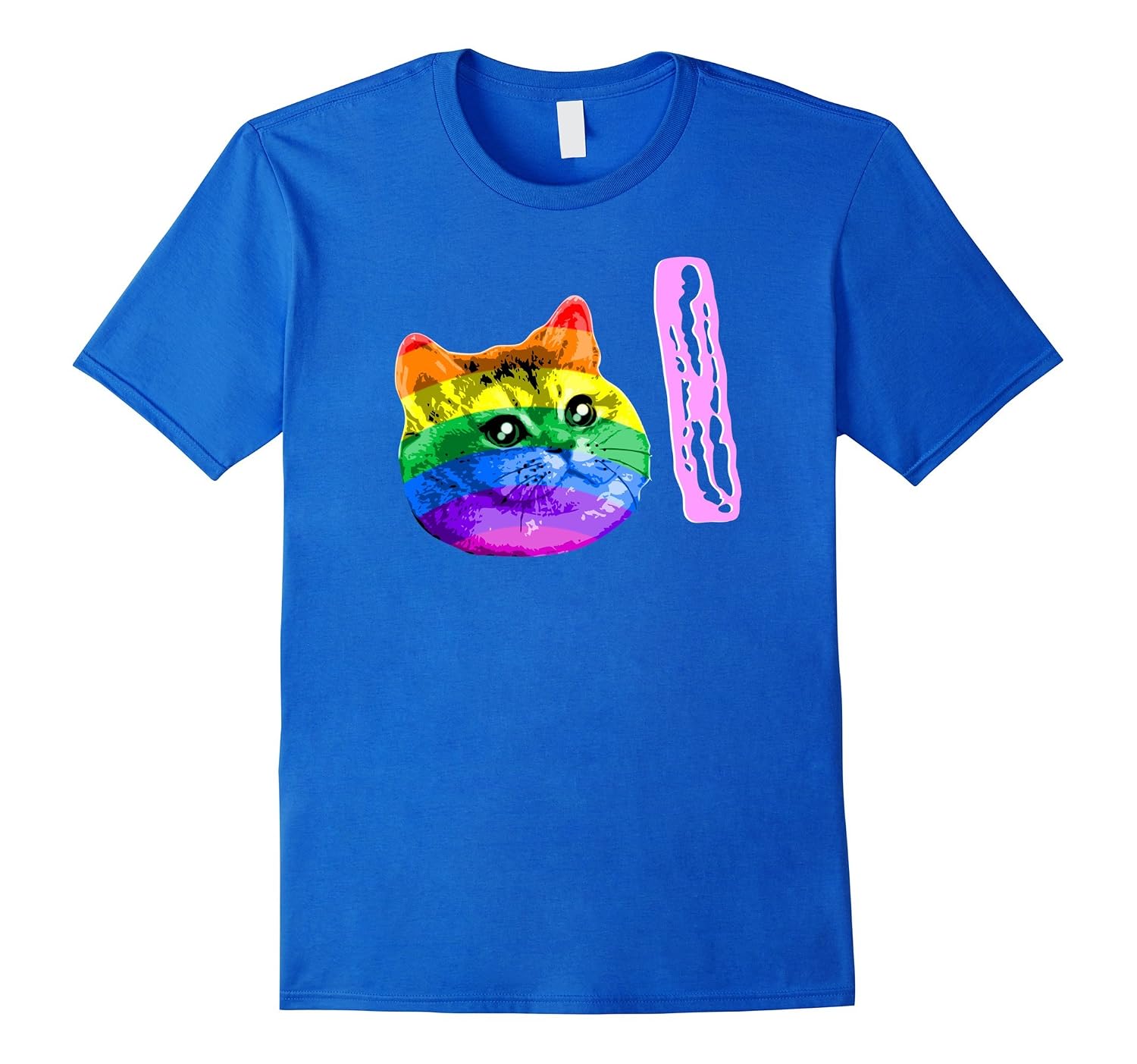 Rainbow Cat Bacon Love Heavy Breathing Meme Tshirt-PL – Polozatee