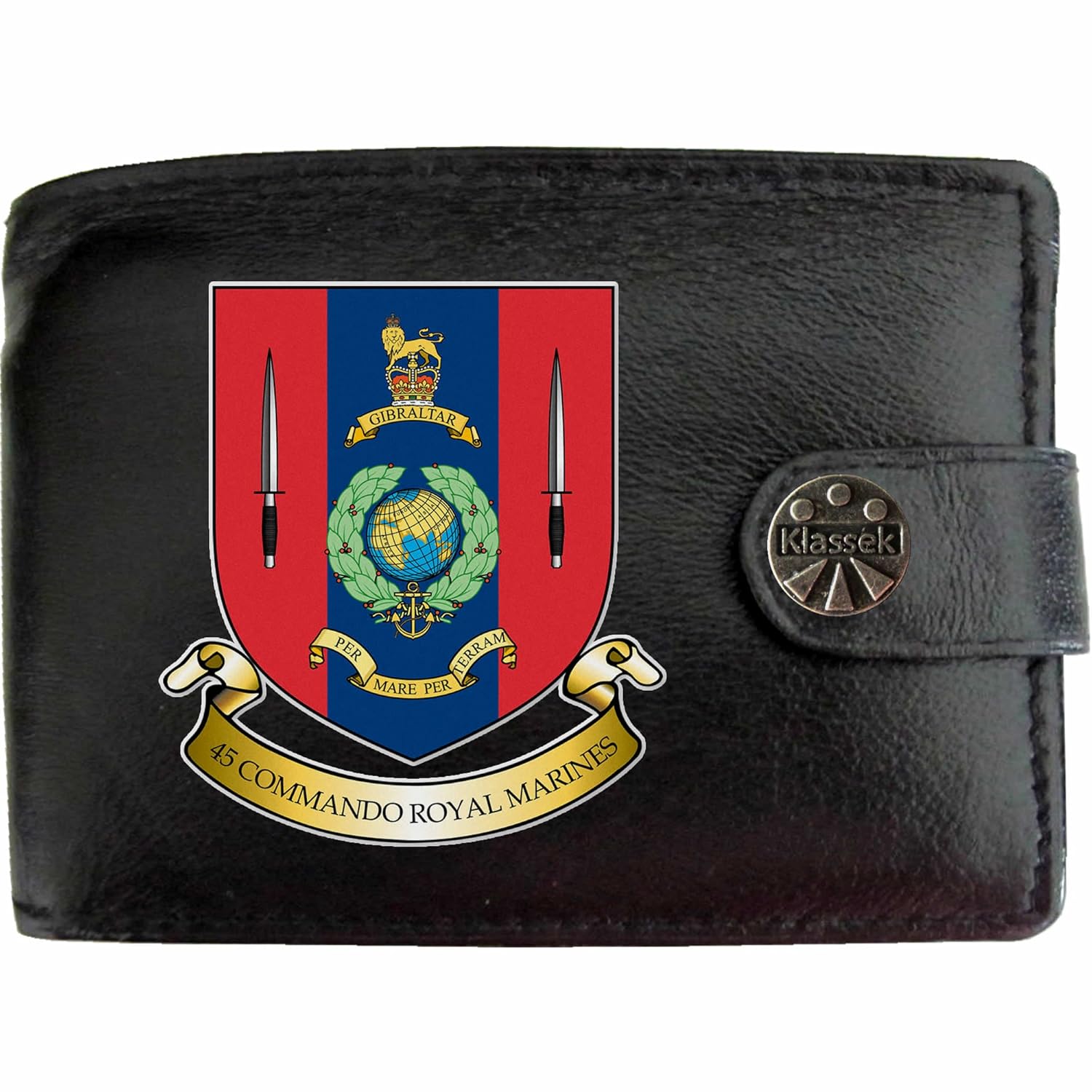 Royal Marines 45 Commando image on KLASSEK Brand Men Wallet Purse Real ...