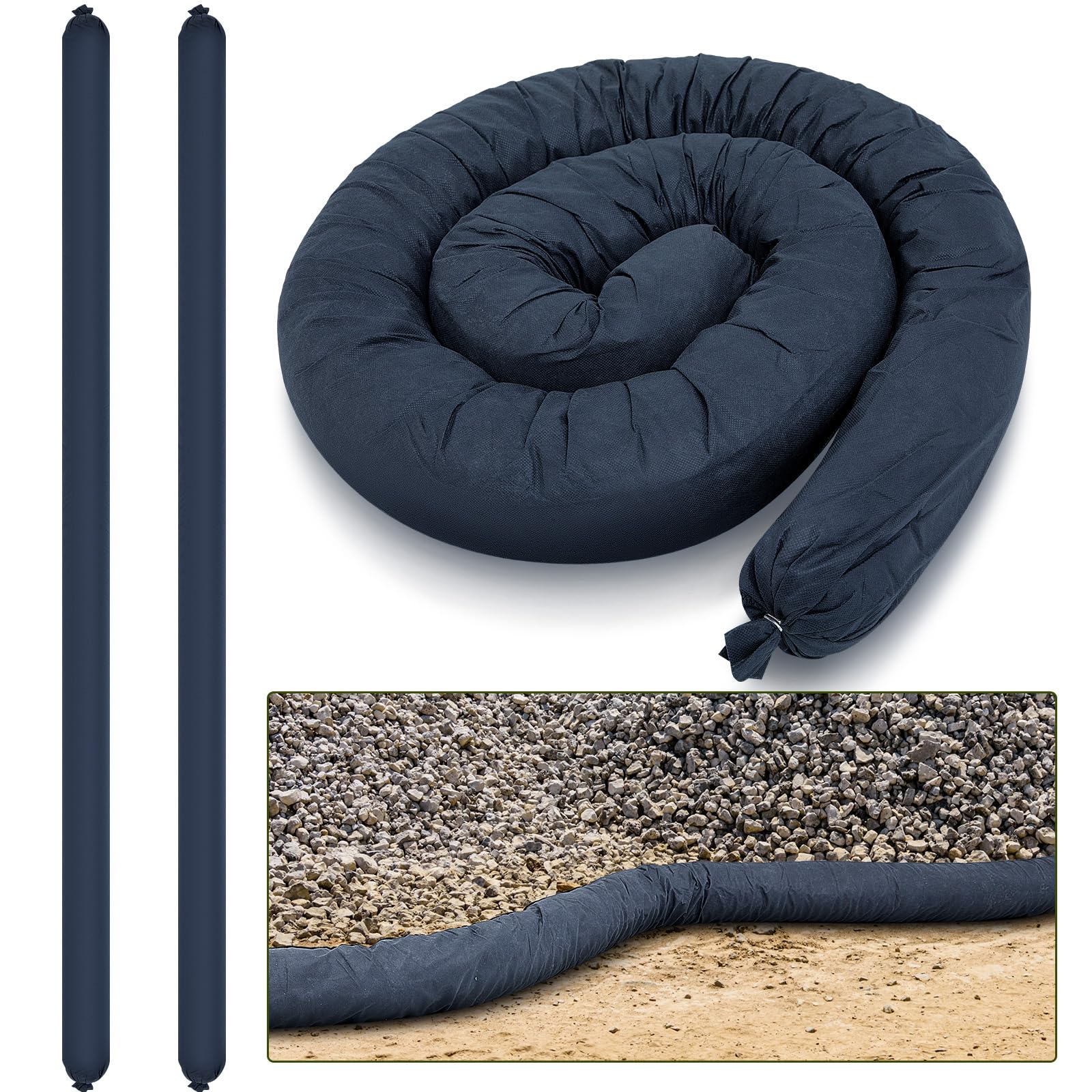 Wesnoy 2 Pcs Sediment Filter Erosion Control Blanket Silt Fence Sock ...