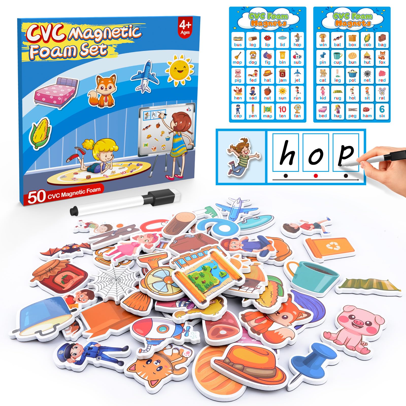 Mua CVC Word Games, 50 Fridge Magnets for Kids, Speech Therapy Toys ...