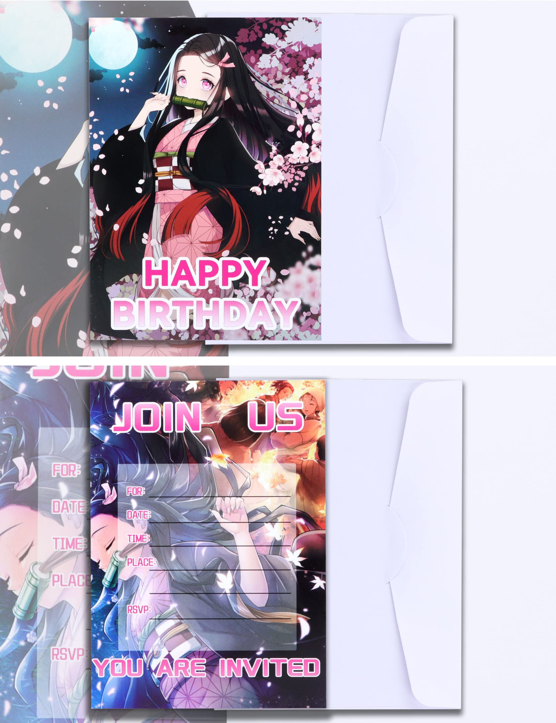 Mua Roffatide Anime Demon Slayer Invitations Cards Kamado Nezuko Happy ...