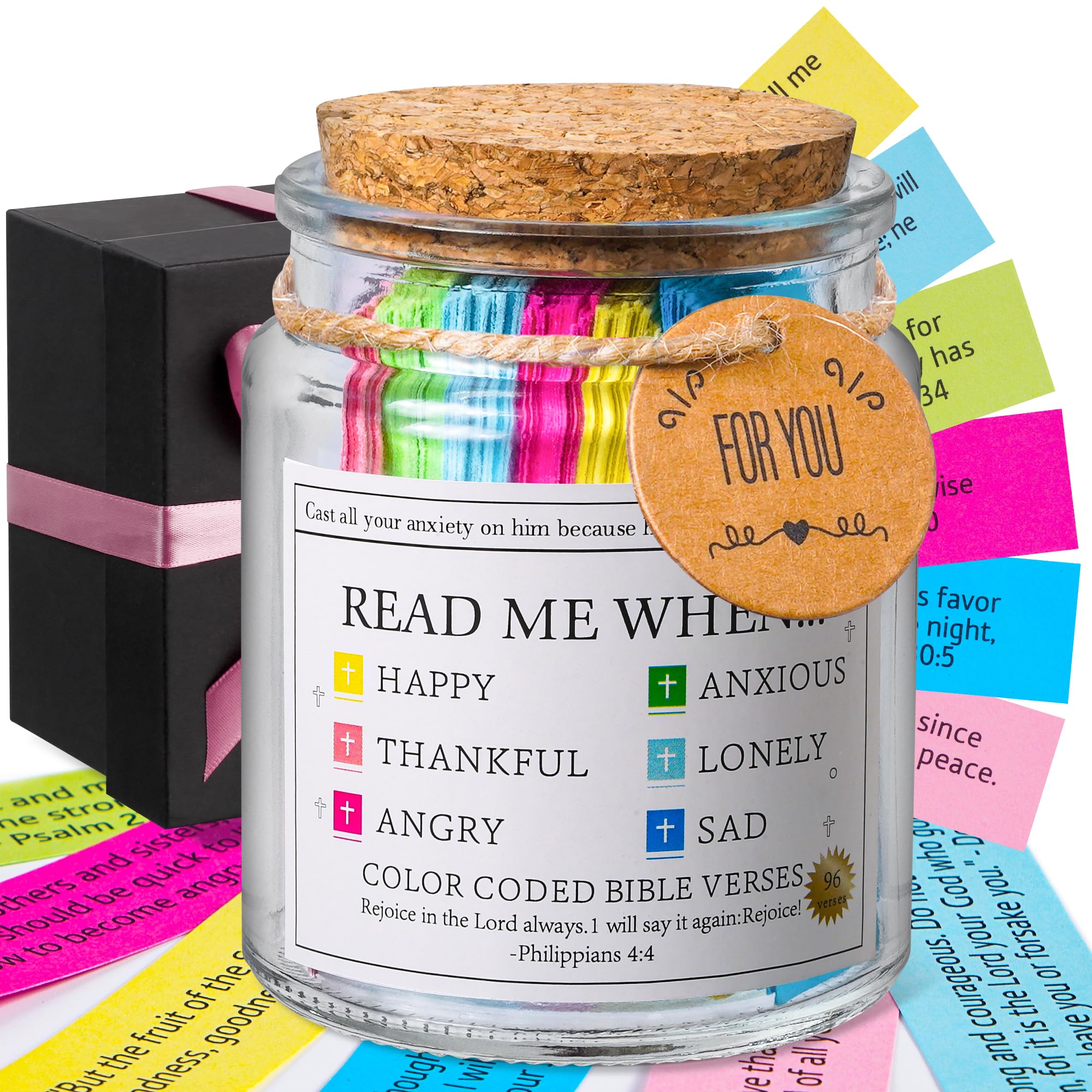 Bible Verse Jar, Read Me When Bible Verses Jar for Emotions and ...