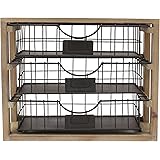 Amazon.com: Kate and Laurel Tanner Rustic Wood and Metal Desktop Drawer ...