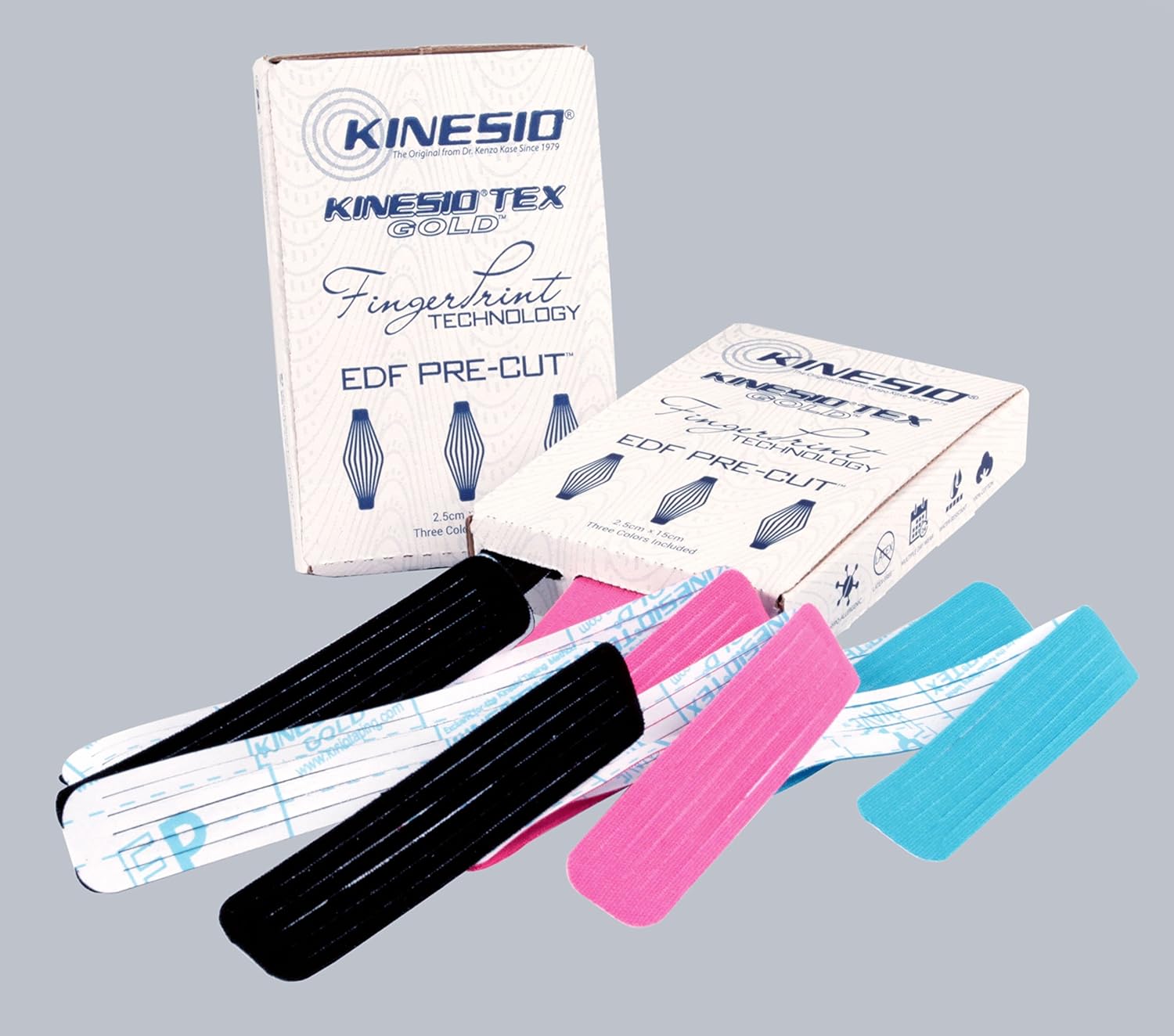 Kinesio EDF Pre Cut 60 Strips of 15cm Pre Cut Tape in 3 Colours – BigaMart