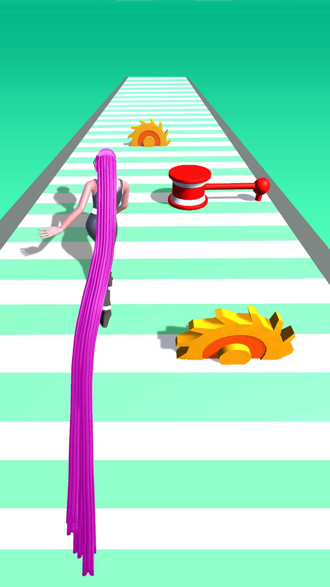 Hair Runner Challenge game 3d to make your hair long by collecting all ...