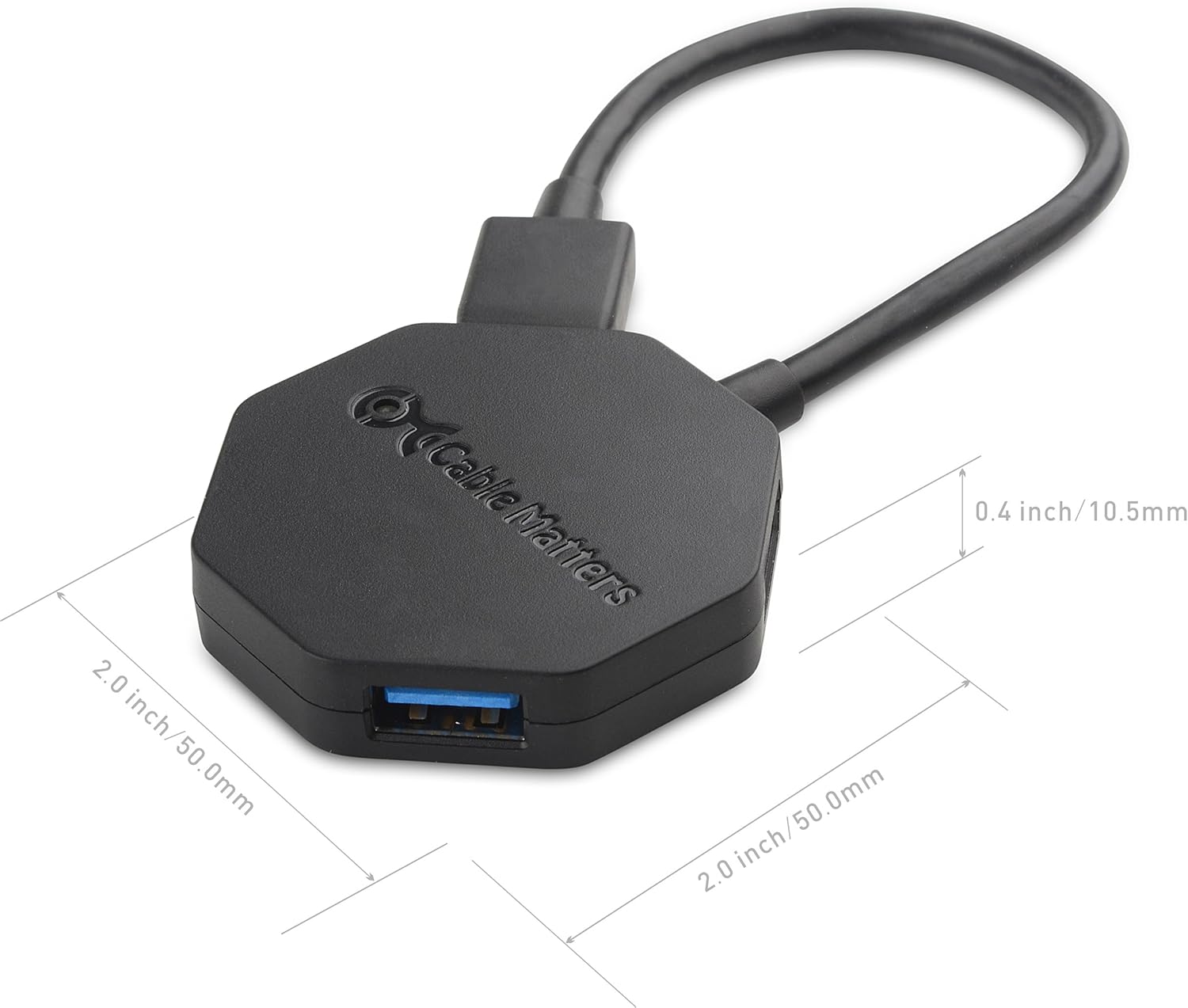 Cable Matters Ultra Mini 4 Port USB Hub (Mini USB 3 Hub, Mini USB Hub ...