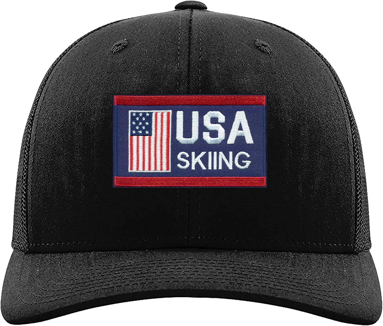 Amazon.com: USA Skiing Hat Comfort Fit Trucker American Flag Winter ...