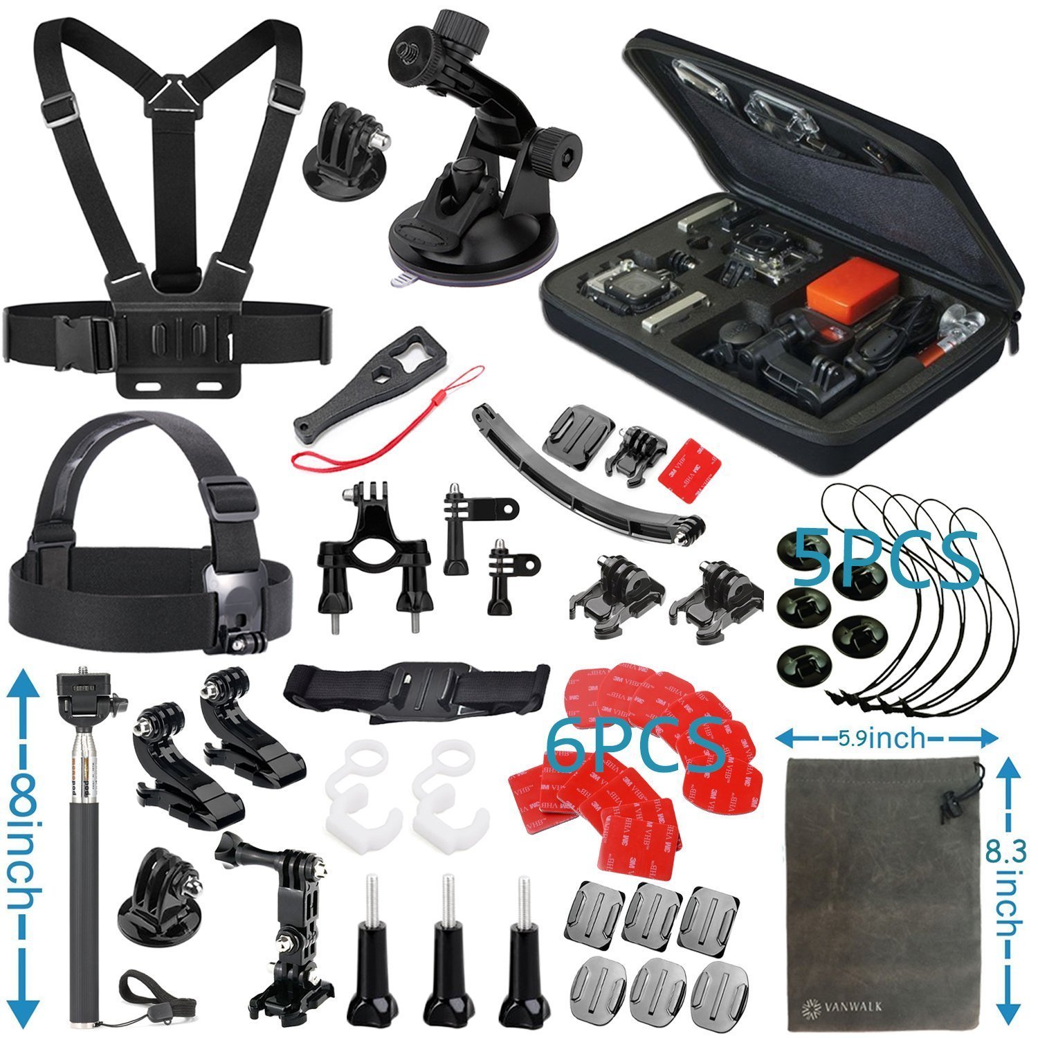 Product - Outdoor Sports Accessories Kit for GoPro (12 in 1) - Nosh Gadgets