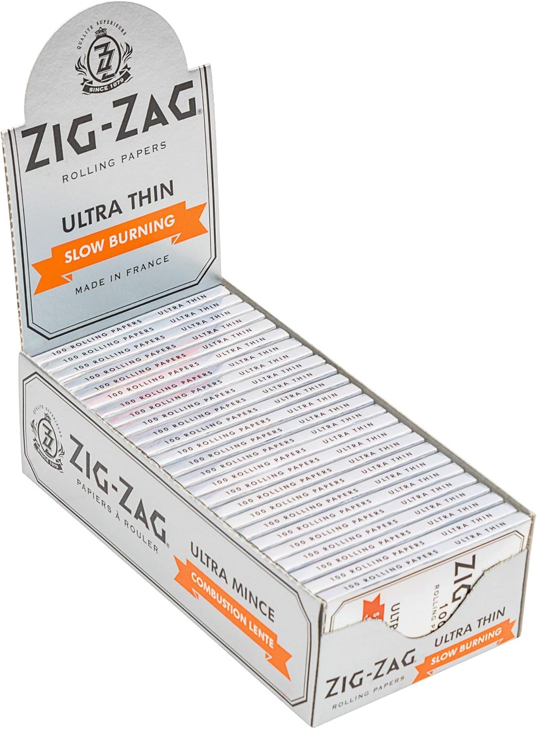 Amazon.com: 25 Packs Zig Zag Ultra Thin Cigarette Rolling Papers 100 ...