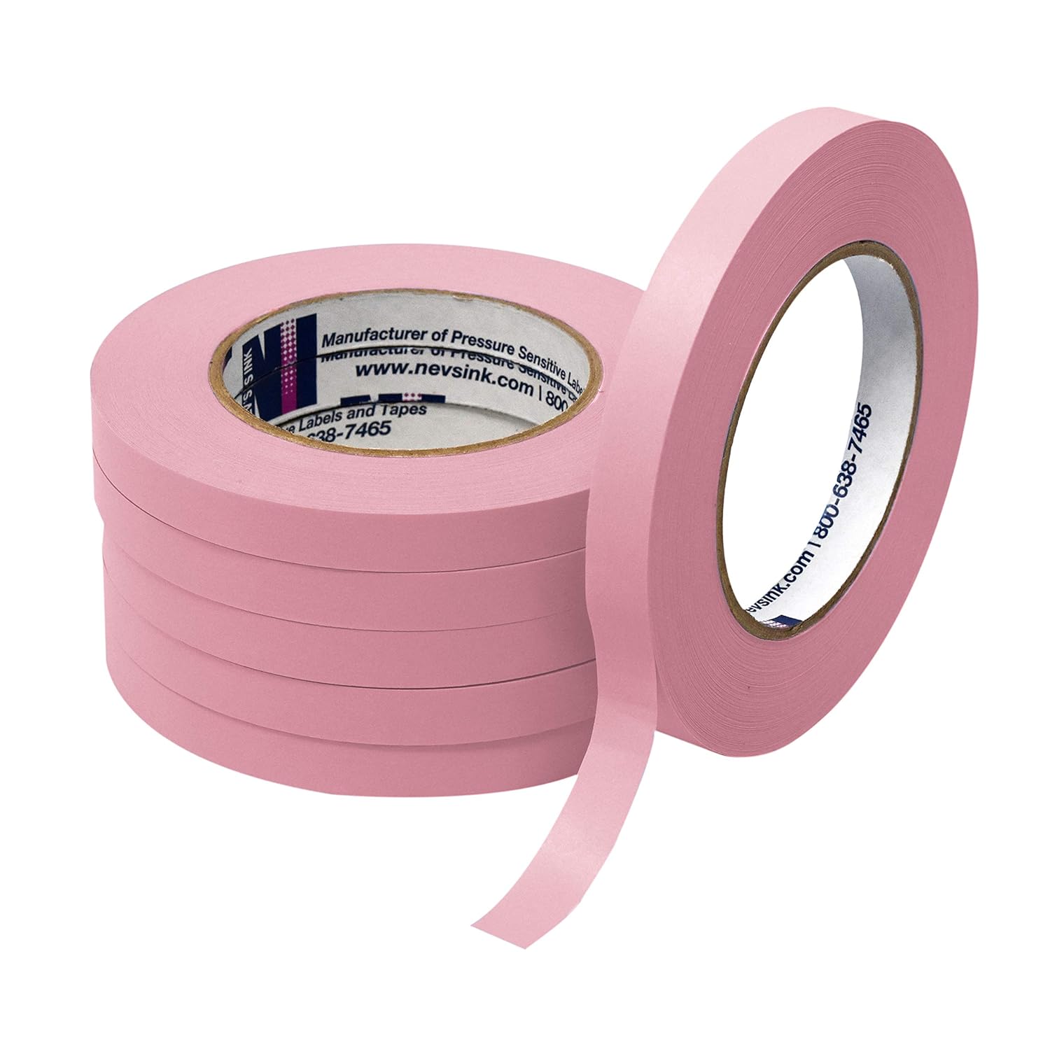 Nev's Ink 1/2" X 60Yd Pink Labeling Tape - Color Coding, Nursing ...