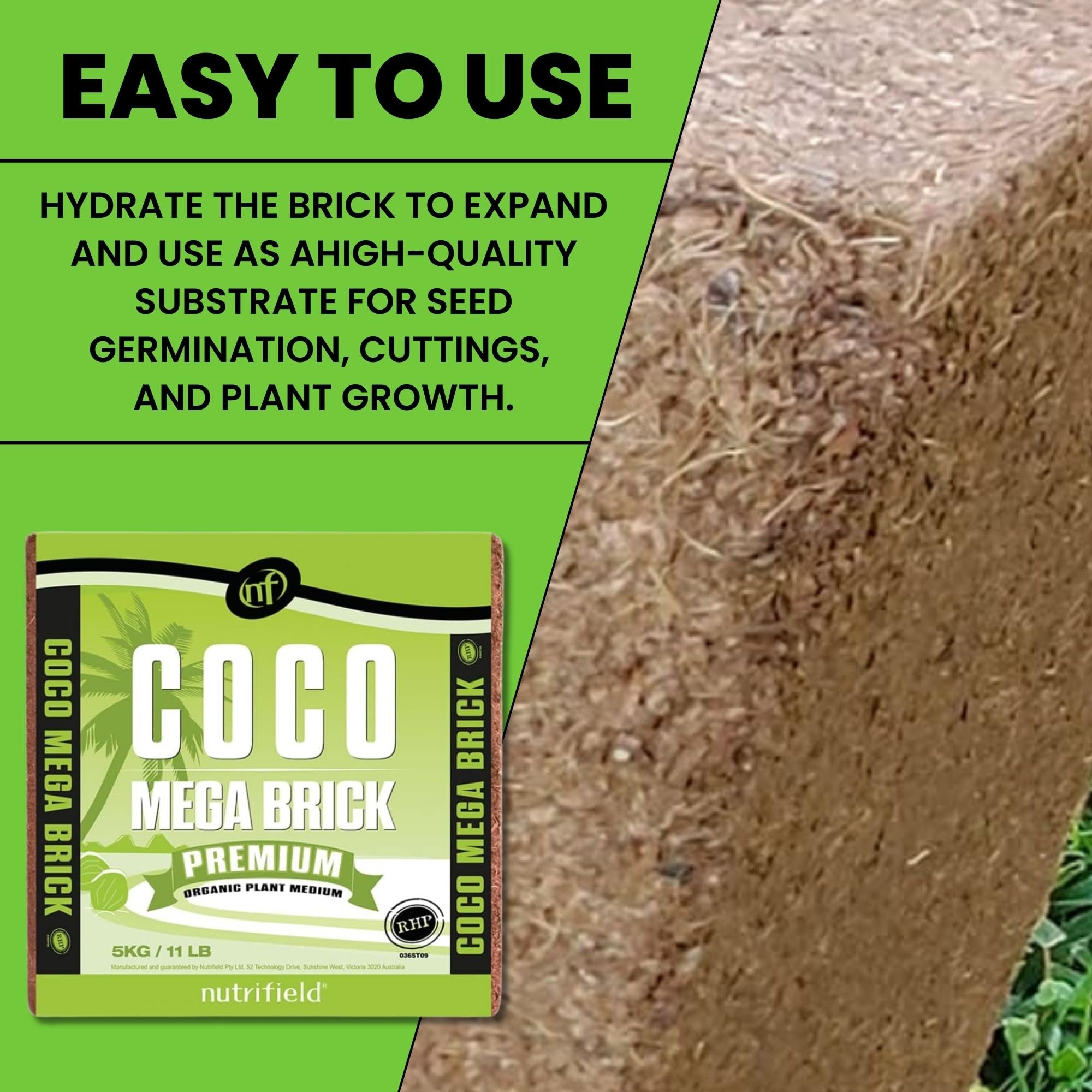 Mua Coco Coir Mega Brick Organic Coconut Coir 11 Pound Coco Fiber ...