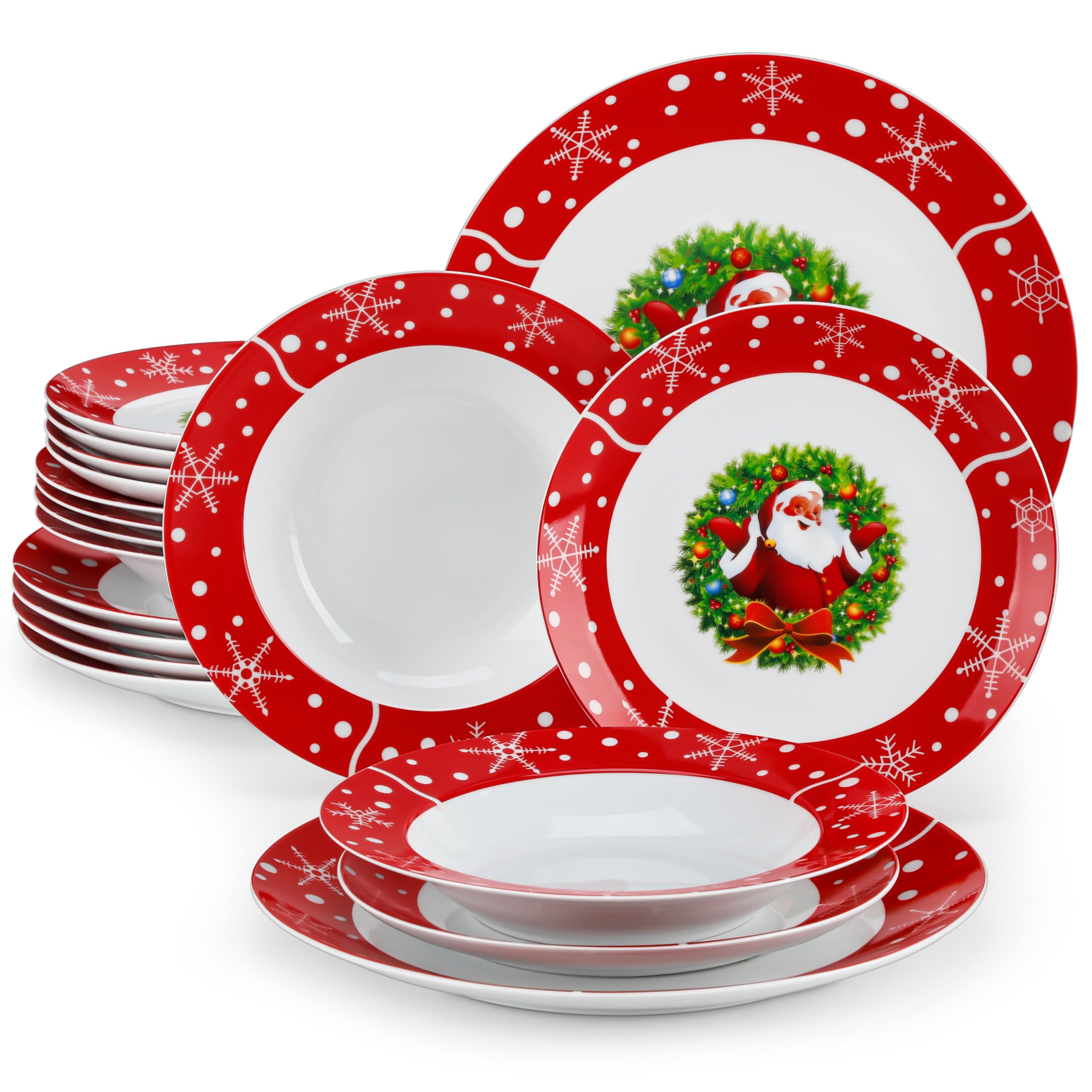 Mua VEWEET Christmas Dinner Sets for 6 People, Porcelain Plates and ...