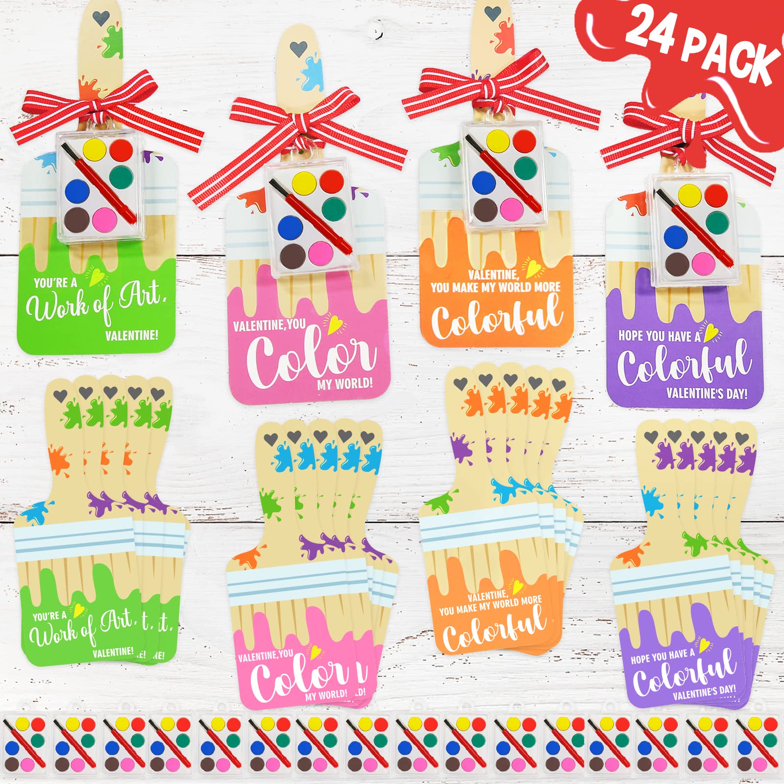 ORIENTAL CHERRY Valentines Day Gifts for Kids, 24 Pack Valentine Cards ...