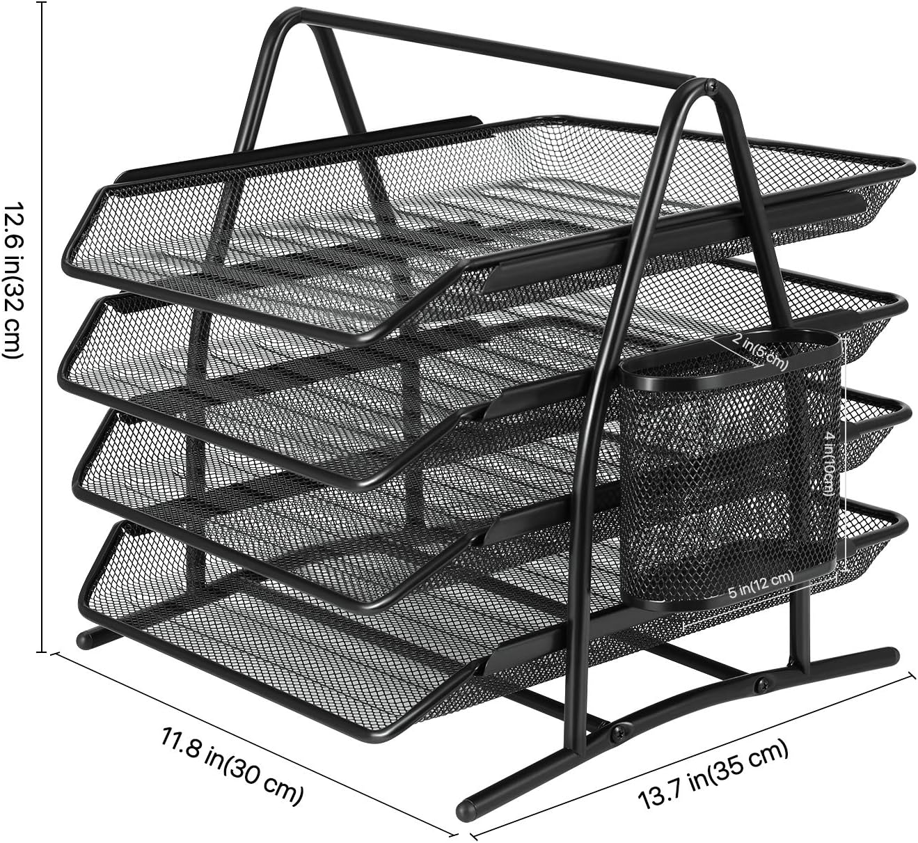 Flexzion Desk Document File Organizer Tray Desktop Tabletop Paper ...
