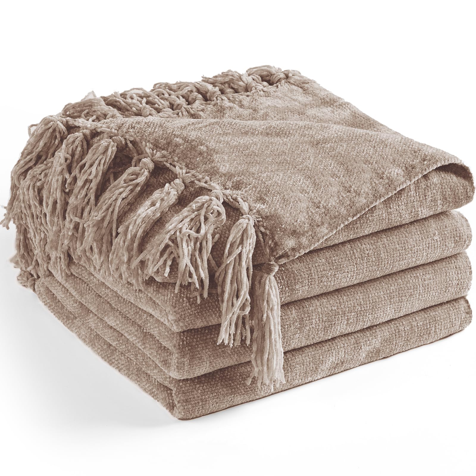 LONG CREATE Chenille Throw Blanket for Couch 60"X 80" Twin, Soft Cozy ...