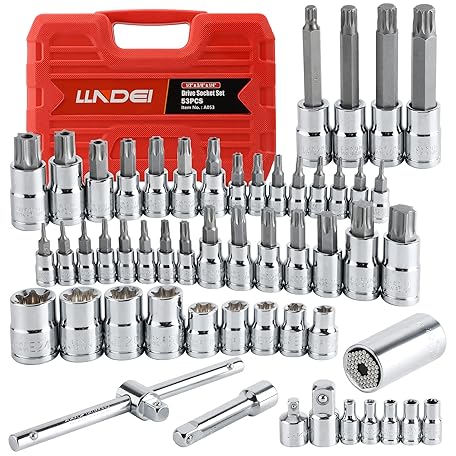 Mua LLNDEI Master Torx Bit Socket Set 1/4 3/8 1/2-Inch and External ...