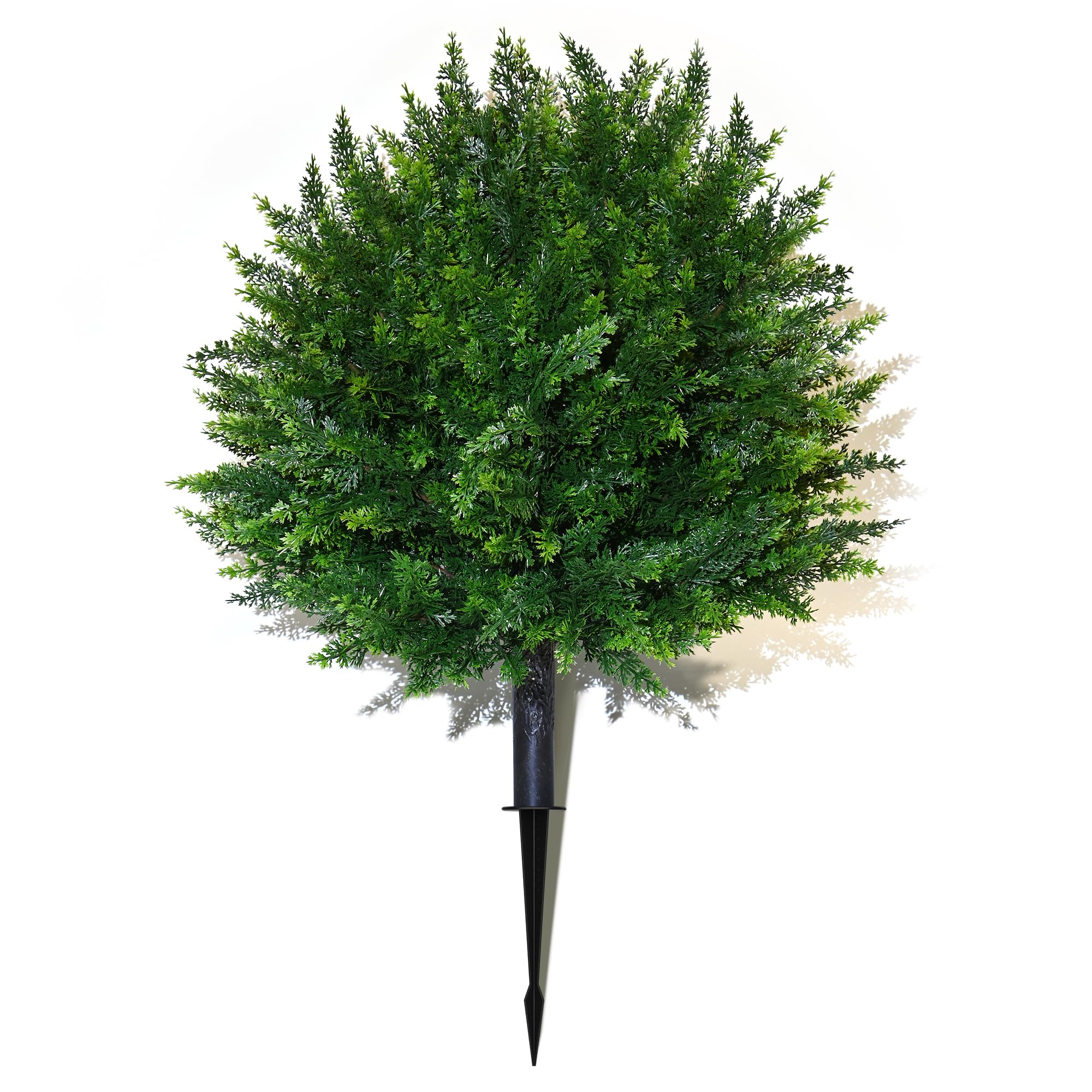 IVYYUUOH Artificial Cedar Topiary Ball Trees – Ground Spike – 16.5 ...