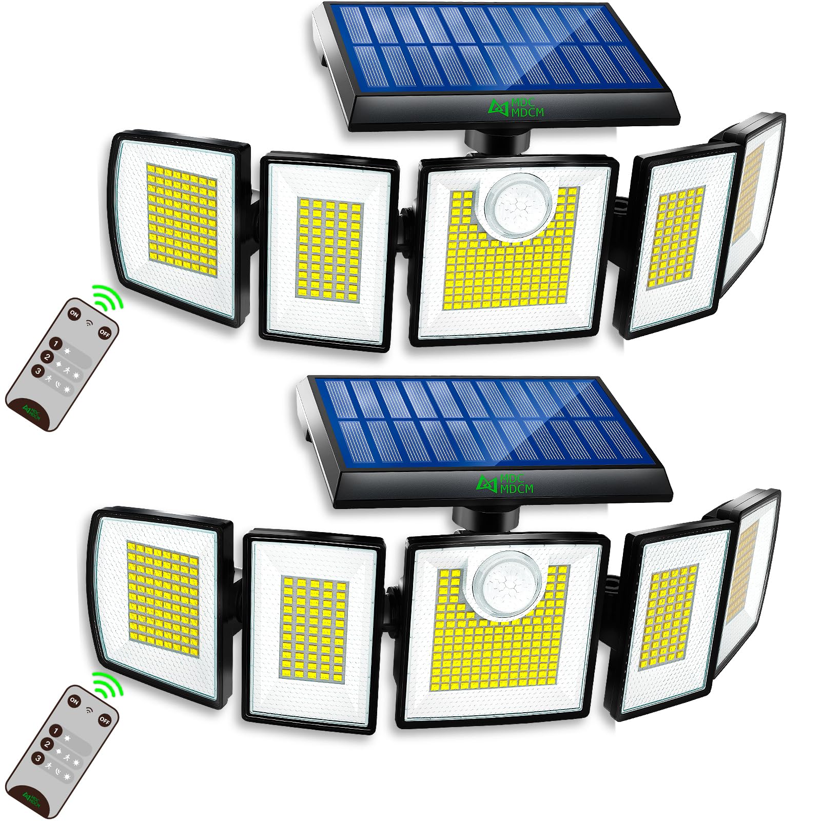 MDCMDCM Solar Motion Lights Outdoor Waterproof - 416 LEDs 3000 Lumens ...