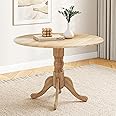 Amazon.com - GOFLAME 40” Round Dining Table for 4 People, Wooden ...