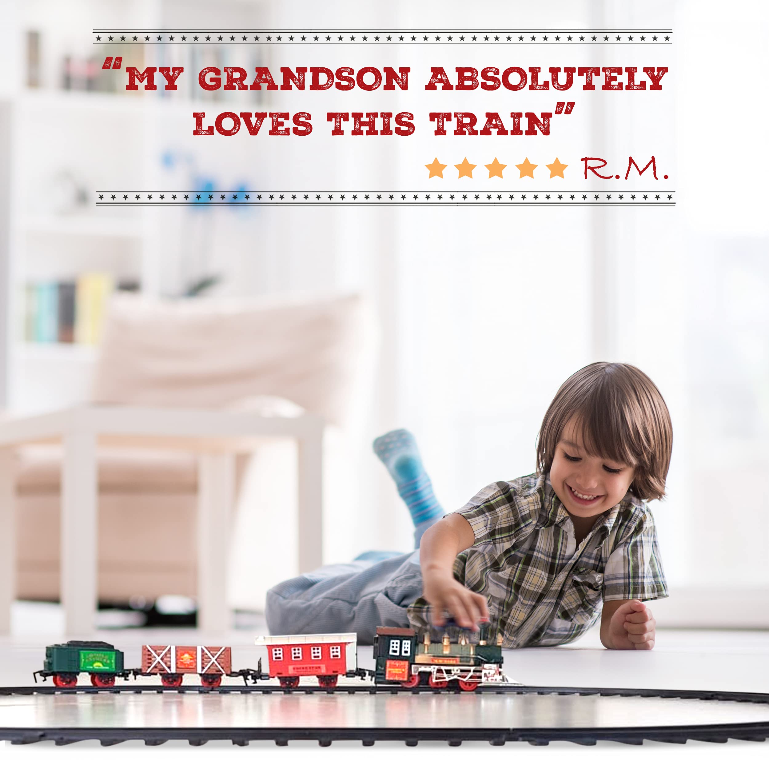 Mua Electric Train Set for Kids Ages 4-8 - Battery-Powered Train Set ...