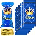 Amazon.com: Geyee 100 Pcs Royal Prince Party Favor Bags Plastic Gift ...