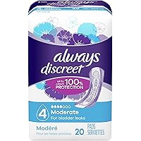 Always Discreet, Incontinence & Postpartum Pads For Women, Size 5 Drops ...