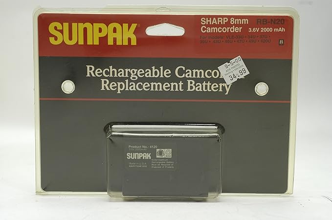 Amazon.com : SunPak Rechargeable Camcorder Replacement Battery for ...