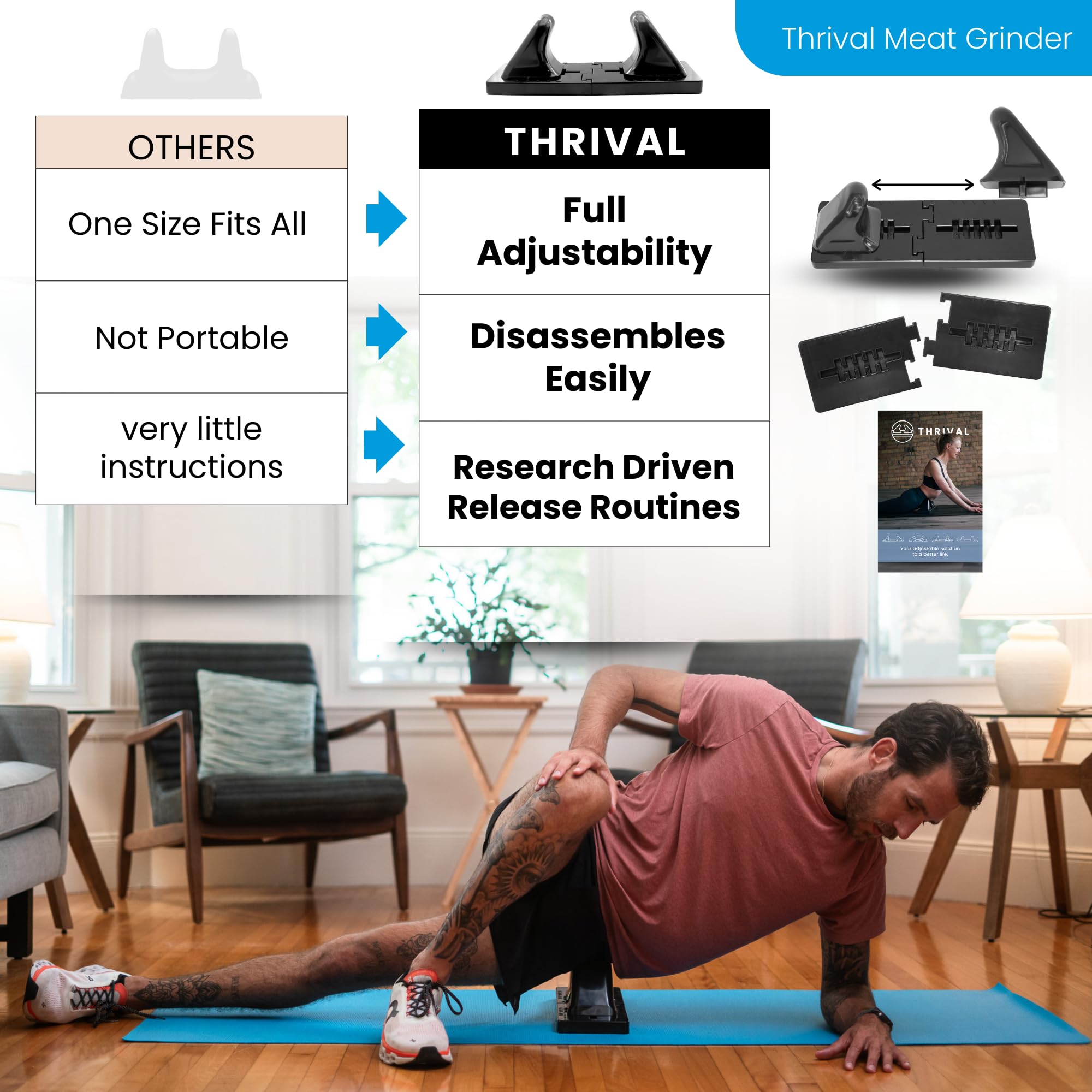 Mua Meat Grinder - Fully Adjustable Psoas Muscle Release Tool for QL ...