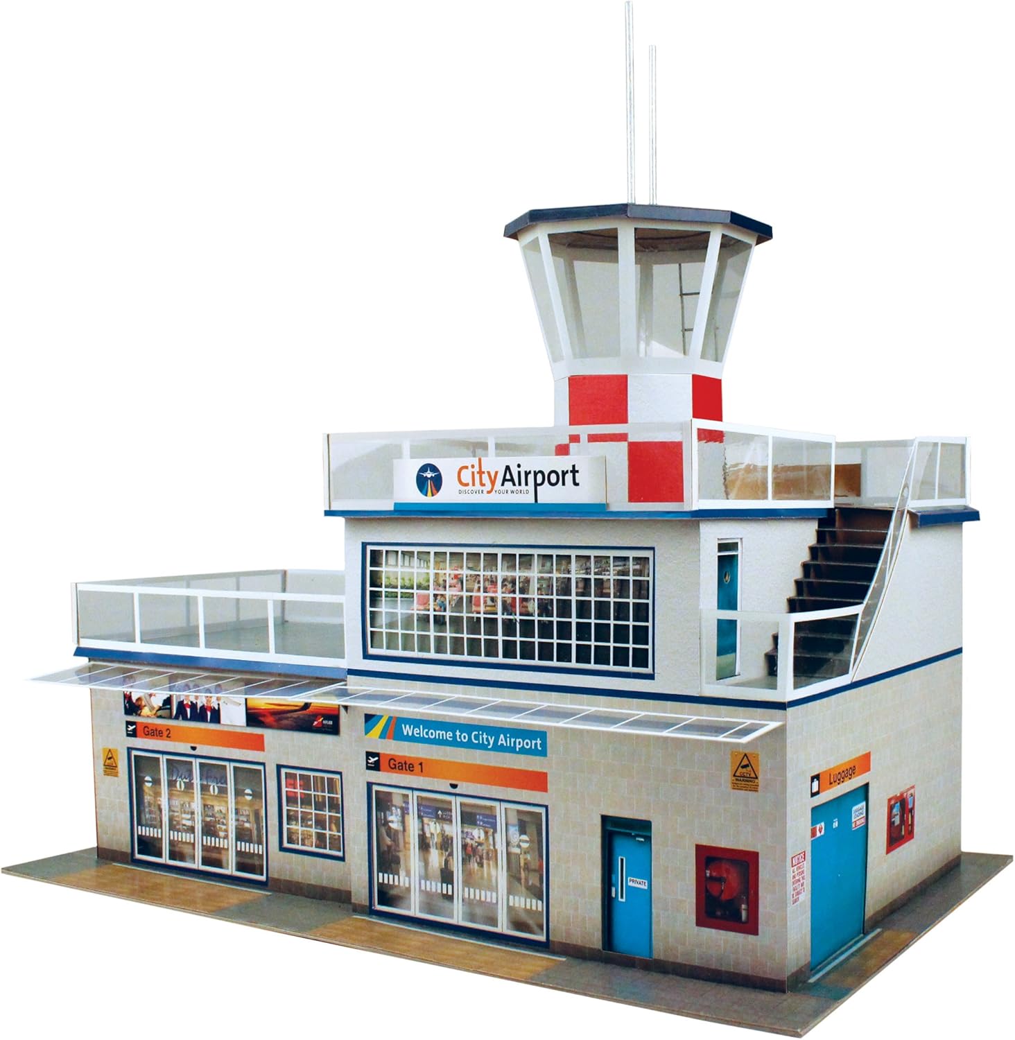The CityBuilder O gauge 7mm 1:43 scale Model Railway Building AIRPORT ...
