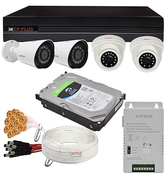 Buy CP PLUS USB 2.4 megapixels Camera Combo Kit with (4Ch DVR, 2 Dome ...