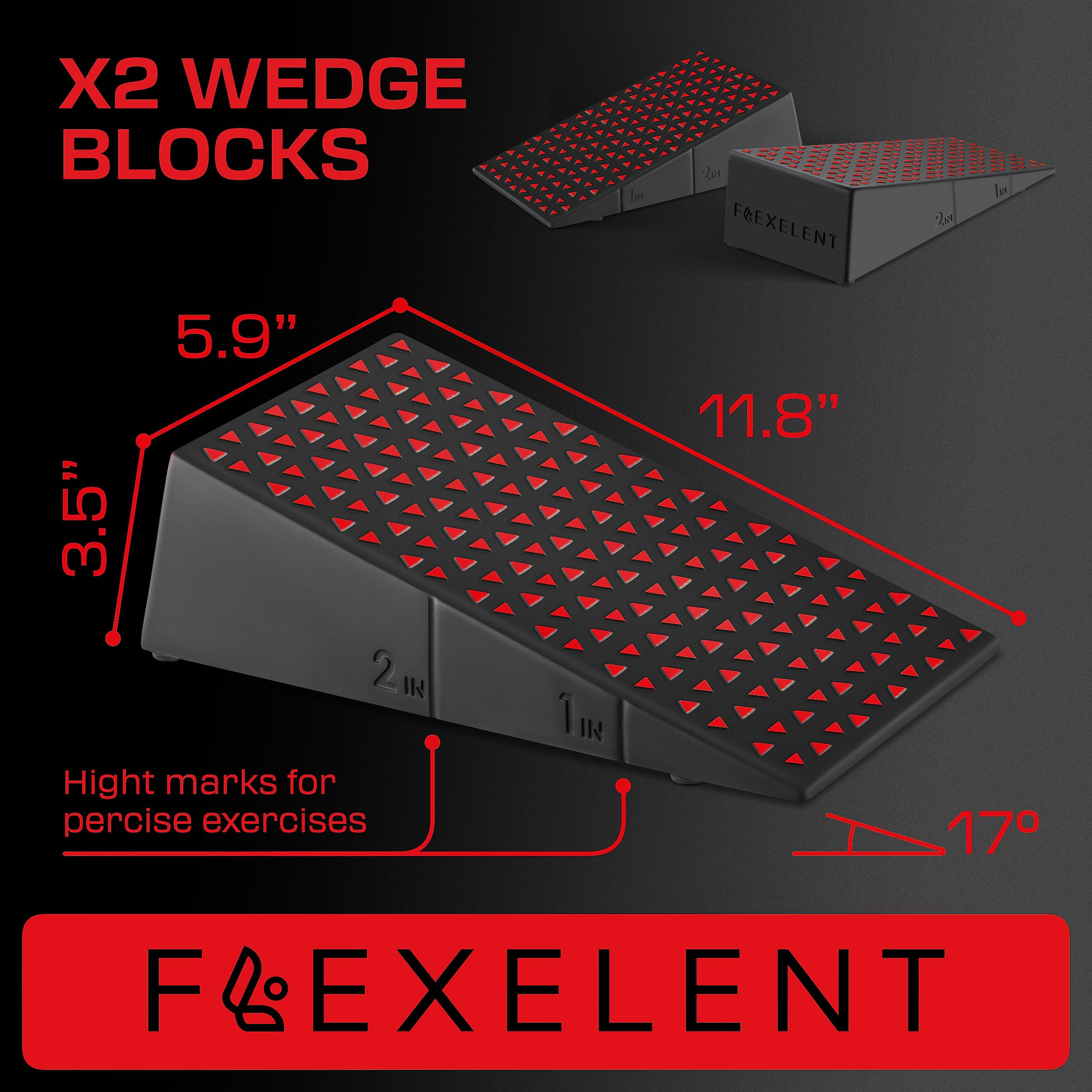 Mua Squat Wedge Block Pair, Squat Ramp, Calf Raise Block, Anti-Slip ...