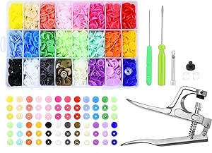 Amazon.com: Mandala Crafts Plastic Snaps for Clothing - No-Sew Plastic ...