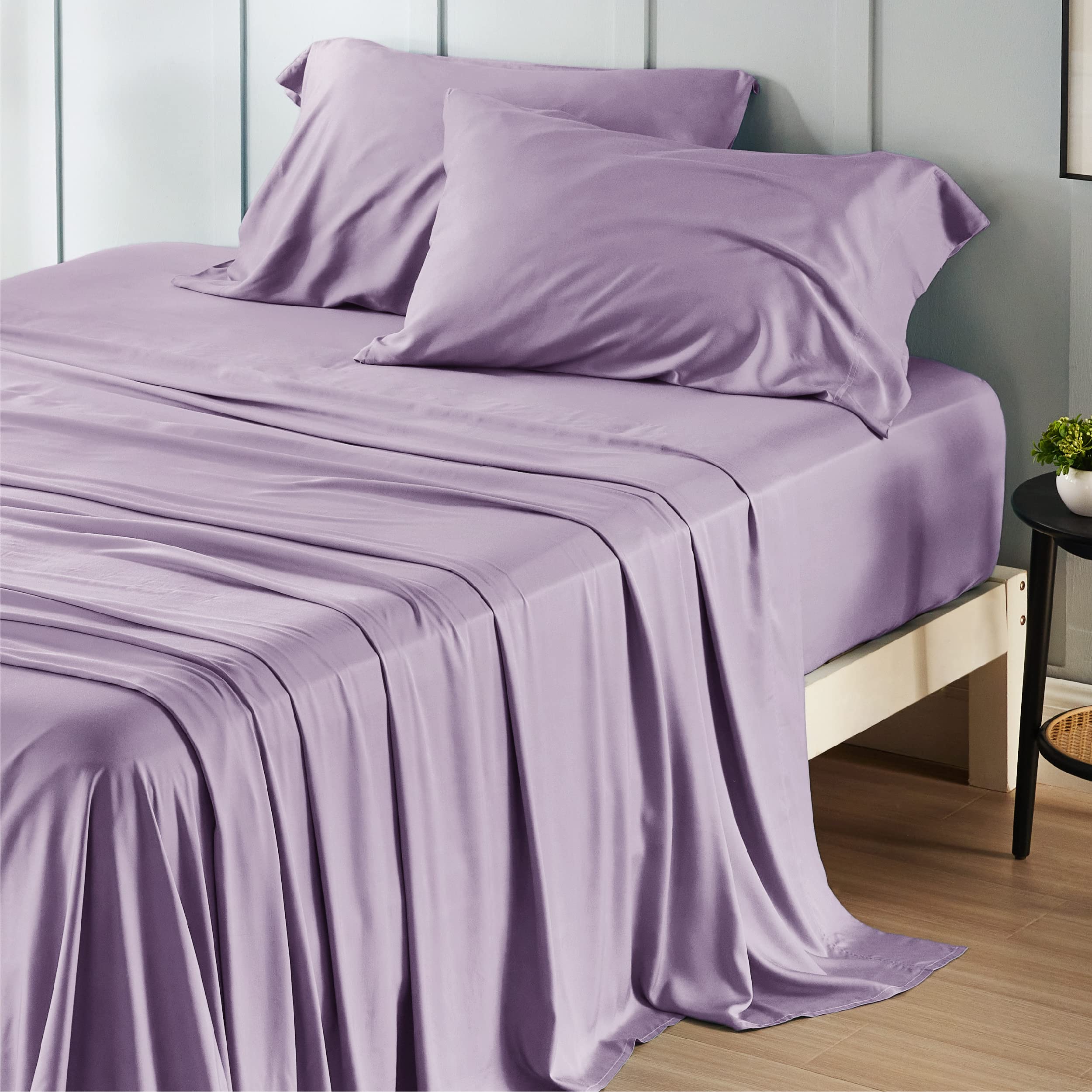 Bedsure King Size Sheet Sets Cooling Sheets For Hot Sleepers Rayon Bedsure King Size Sheet Sets Cooling Sheets For Hot Sleepers Rayon
