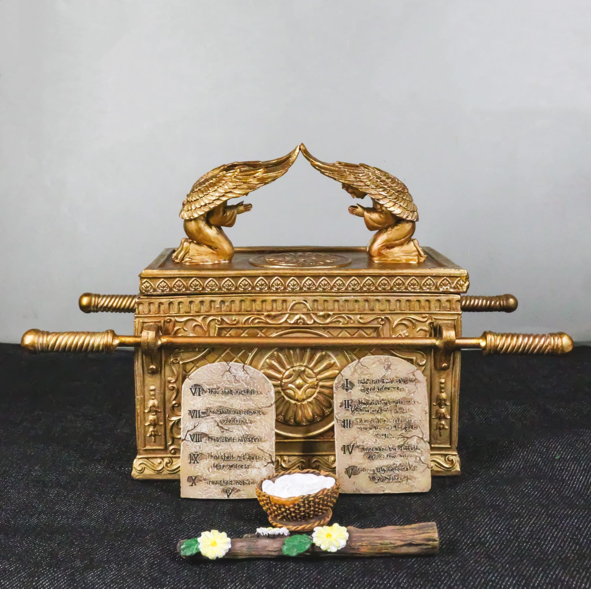 Mua Ebros Matte Gold Holy Ark of The Covenant with Ten Commandments Rod ...