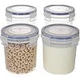 Amazon.com: Overnight Oats Container with Lids (4-Piece set) - 16 oz Plastic Containers with ...